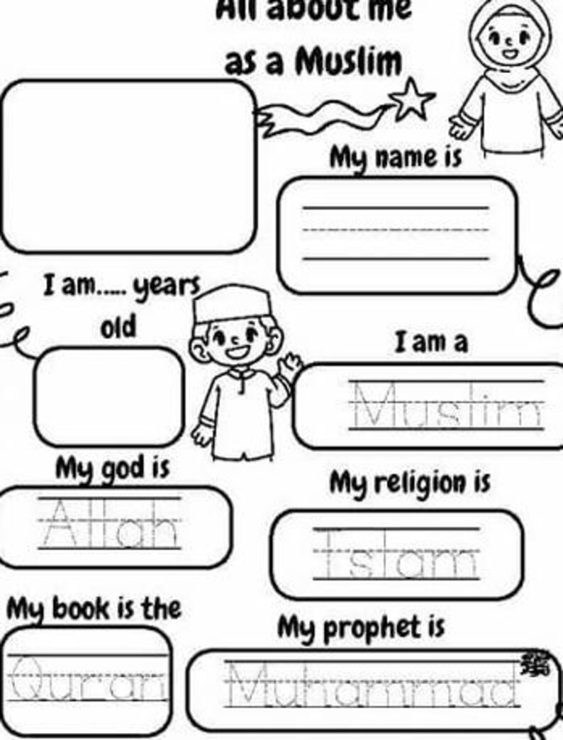 Muslim Children Learning Book | Quran, Dua & Arabic Tracing Activities ...