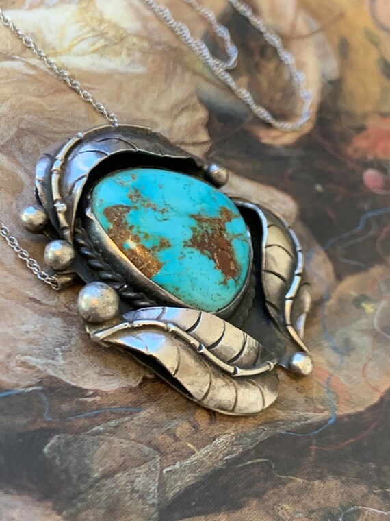 Vintage Sterling Silver NAVAJO Native American West Turquoise - Etsy