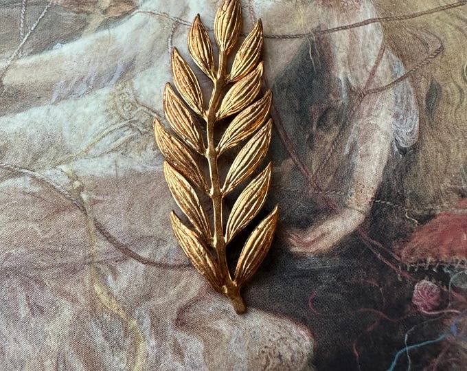 Vintage Old Solid Brass Leaf Piece Decor Findings Stampings, 1 3/4 ...