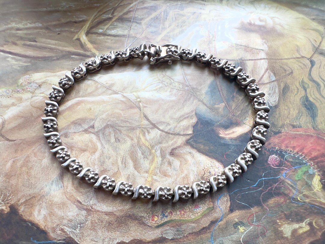 Vintage STERLING Silver Ornate Signed Bracelet 925 China, 9.7 Grams 7 ...