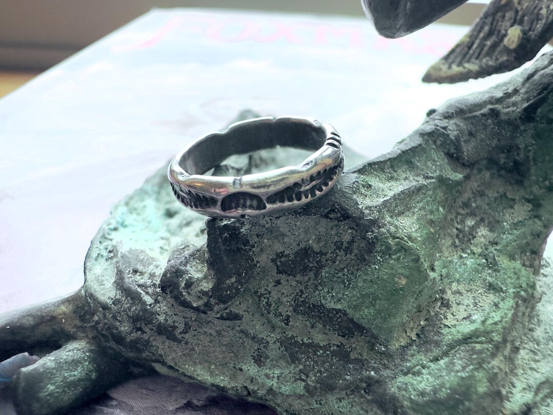 Vintage Sterling Silver Navajo Band Baby Ring, Pinky Ring, Child's Ring ...