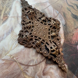 Vintage RARE Old Brass Openwork Filigree Pendant Findings Stampings ...
