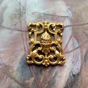 Vintage Rare Devil Jester Very Old Solid Brass Ornate Art Deco Pendant ...