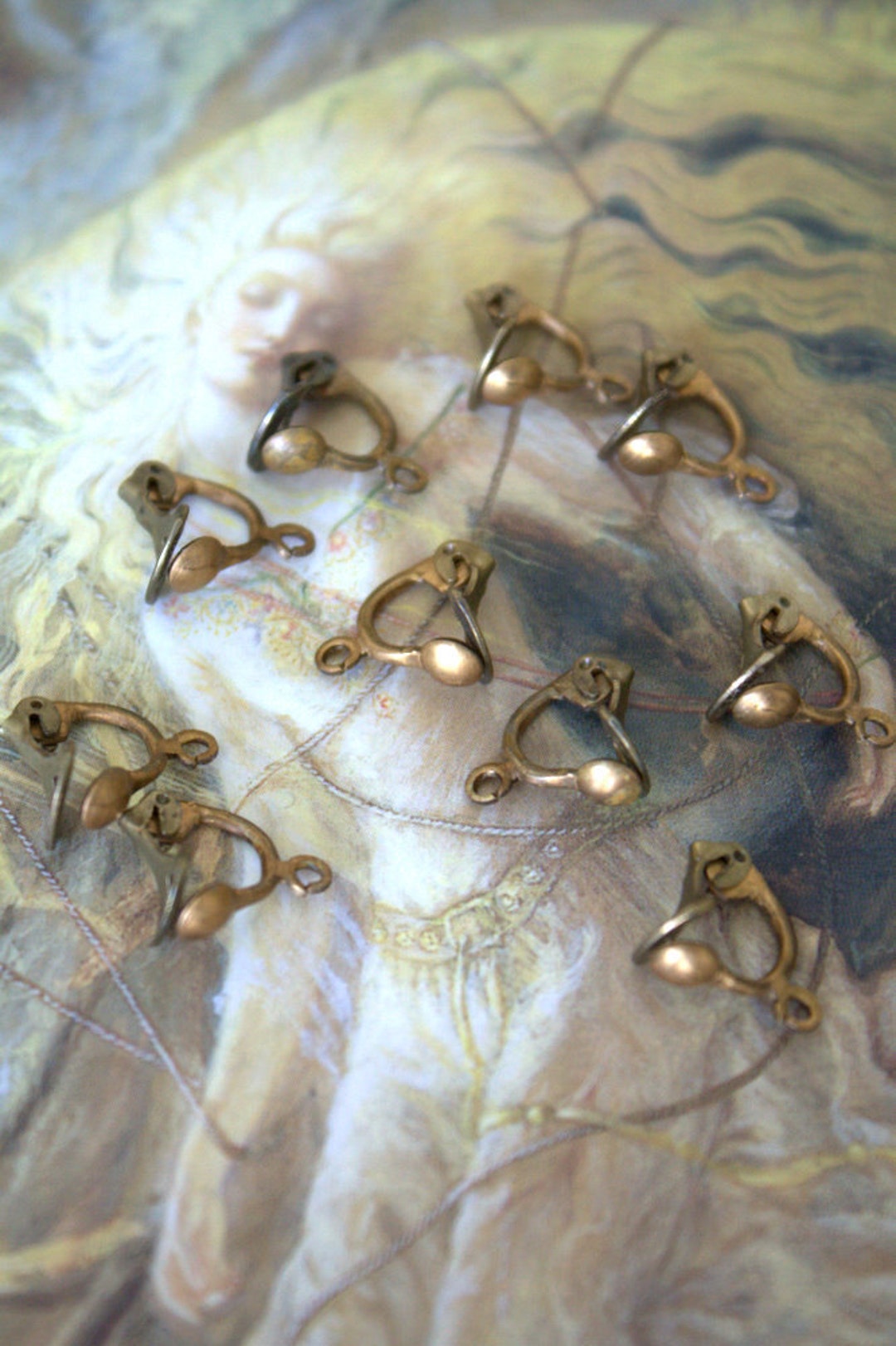 5 Pairs Vintage Awesome Very Old Brass Original Clip Earwires - REF 133 ...