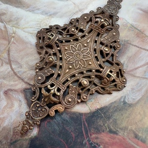 Vintage RARE Old Brass Openwork Filigree Pendant Findings Stampings ...