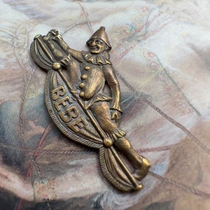 Vintage Rare Very Old Solid Brass BEBE Nursery Jester France Decor ...