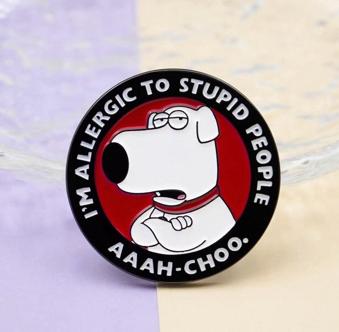 Funny Enamel Pin Brian Badge Pin Cartoon Pins Gift Kawaii Pins Gift ...