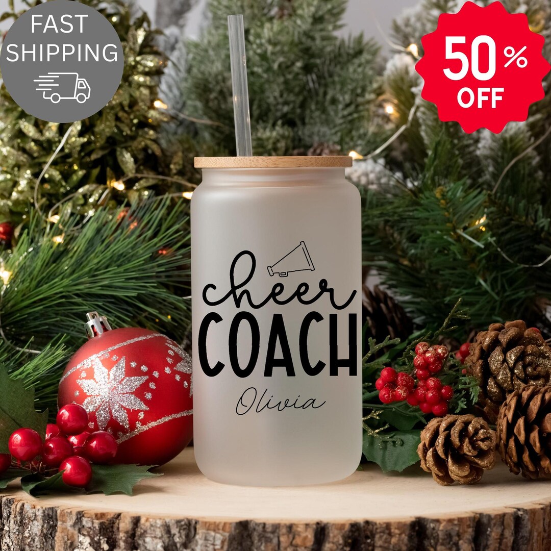 Cheer Coach Personalized Cup, Cheerleading Coach Appreciation, Cheer ...