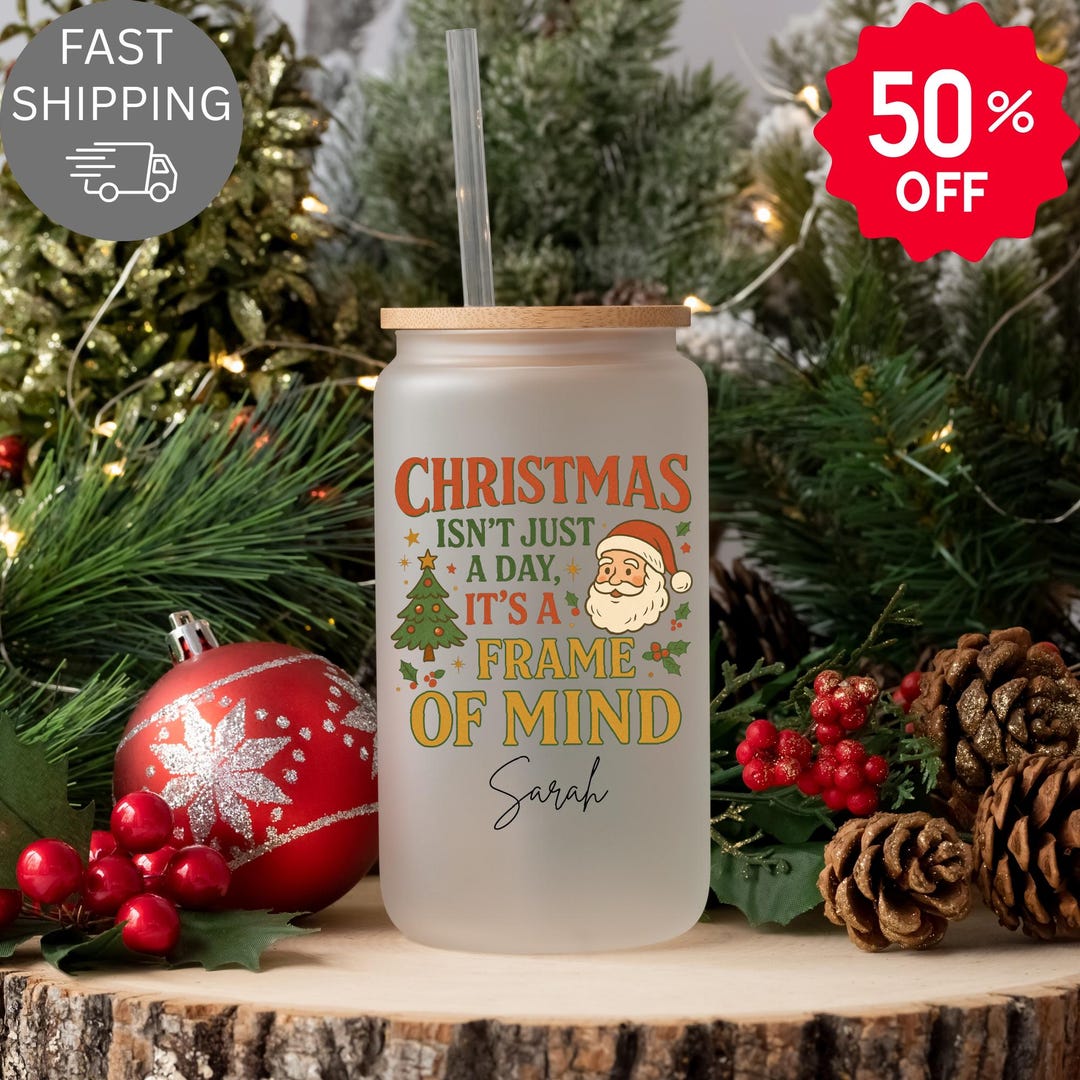 Christmas Frame of Mind Cup, Personalized Christmas Cup, Custom Name ...
