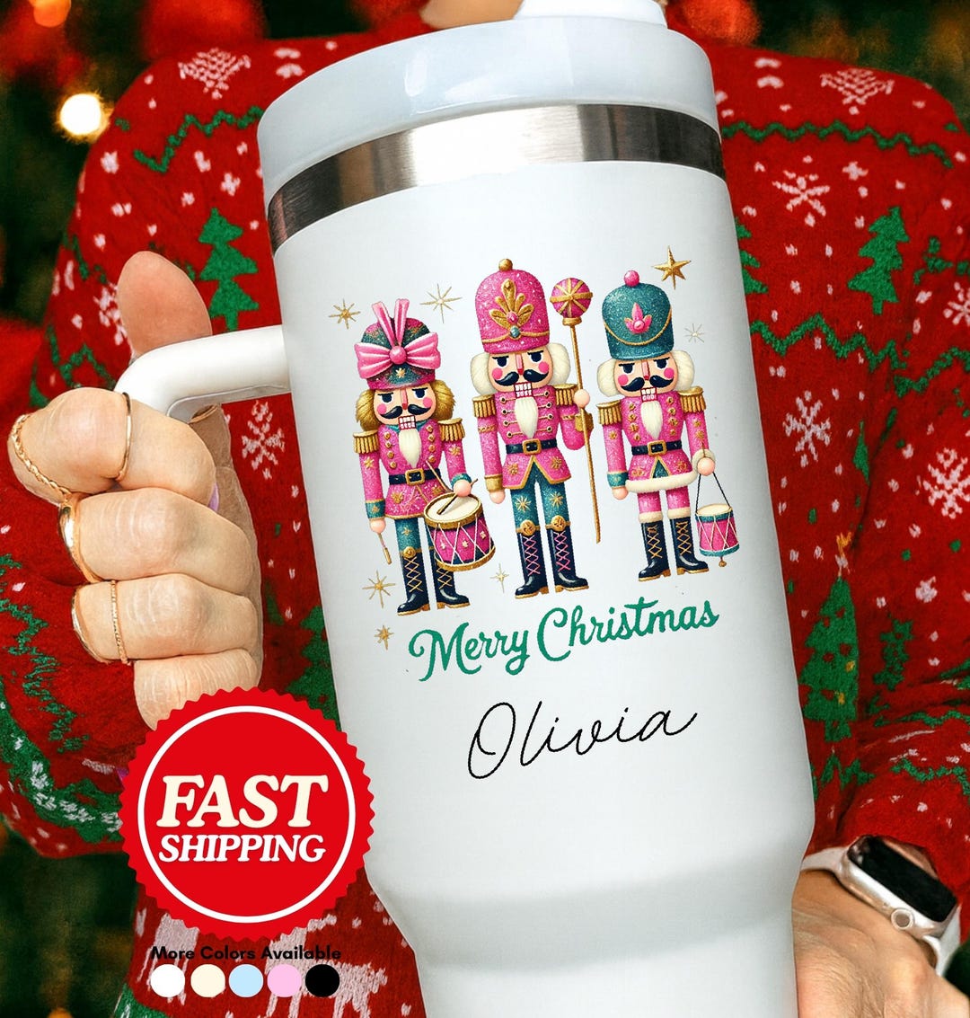 Personalized Nutcracker Christmas Tumbler, Custom Merry Christmas Cup ...