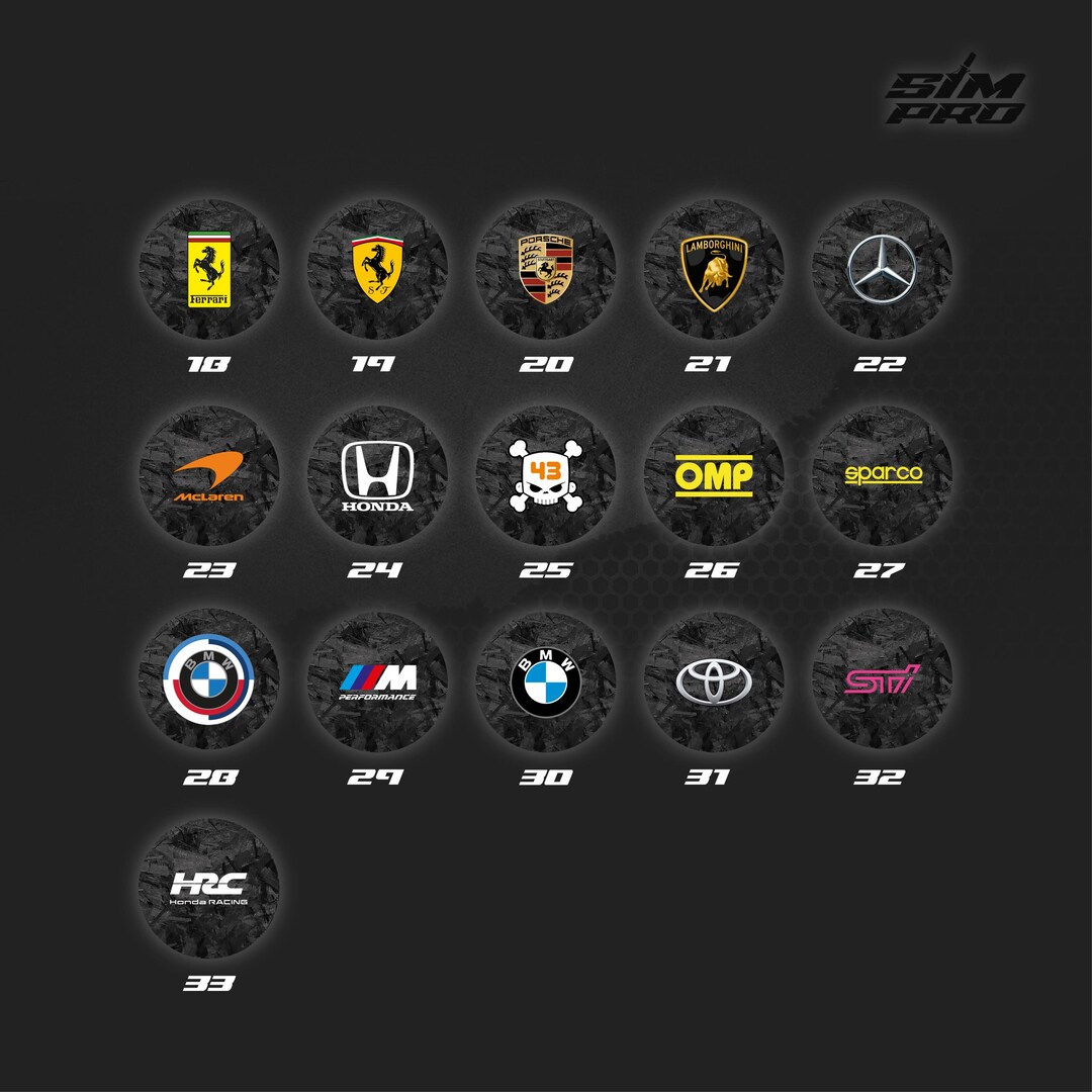 Logitech G29 / G920 Center LOGO Sticker FORGED CARBON Background ...