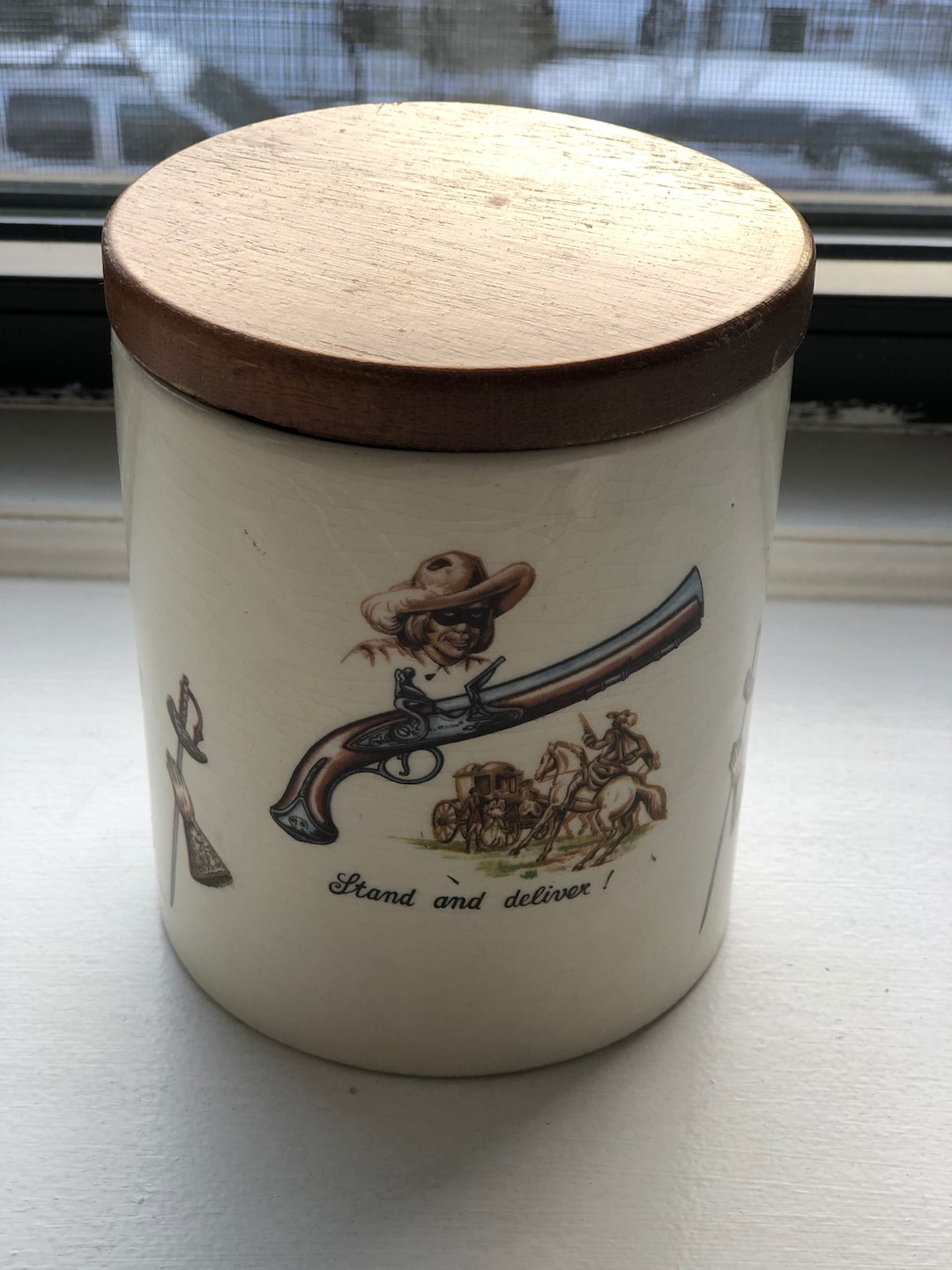 Vintage Wood Ceramic Humidor - Etsy