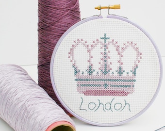 Cross Stitch Crown Pattern - Etsy UK