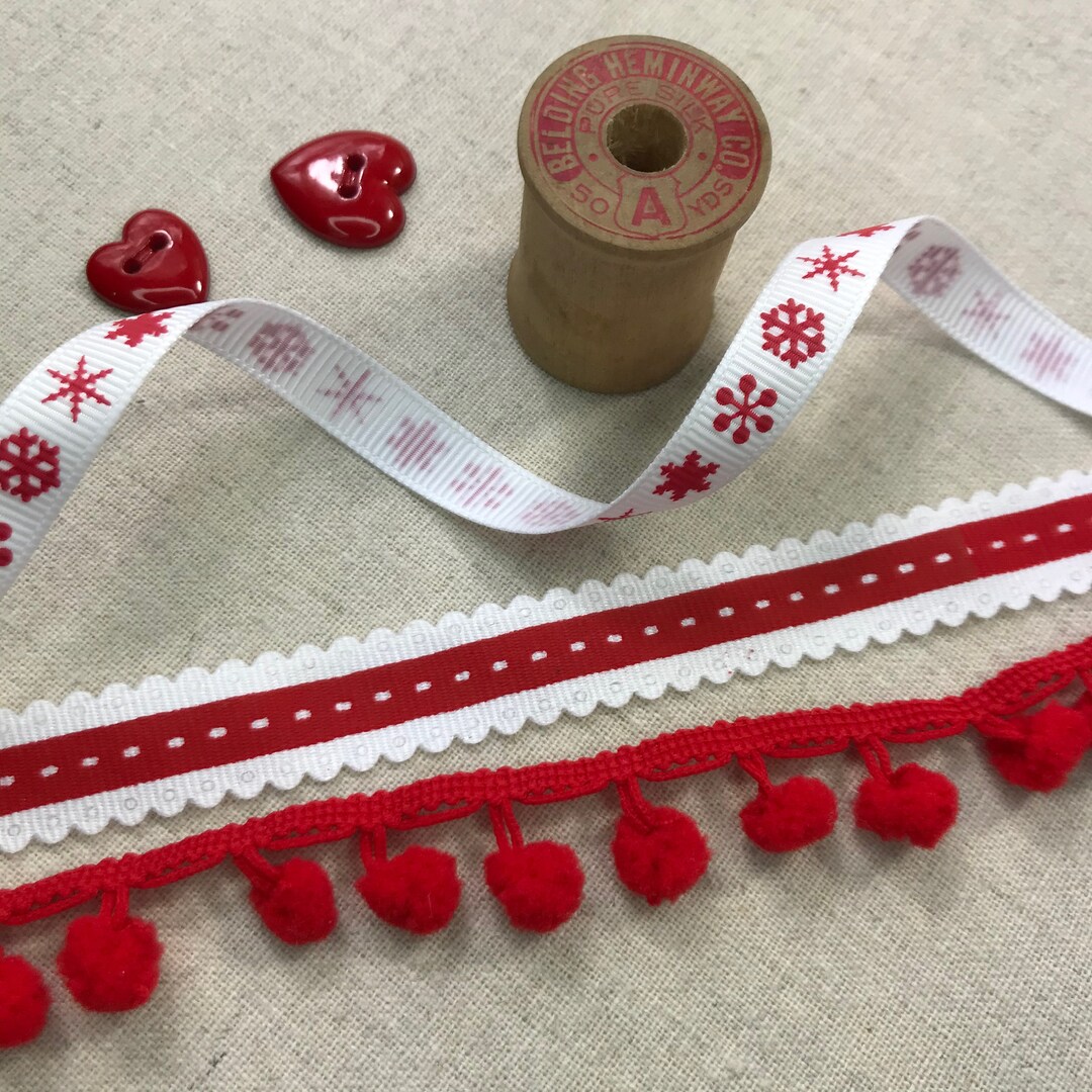 Red Christmas Ribbon Collection - Etsy