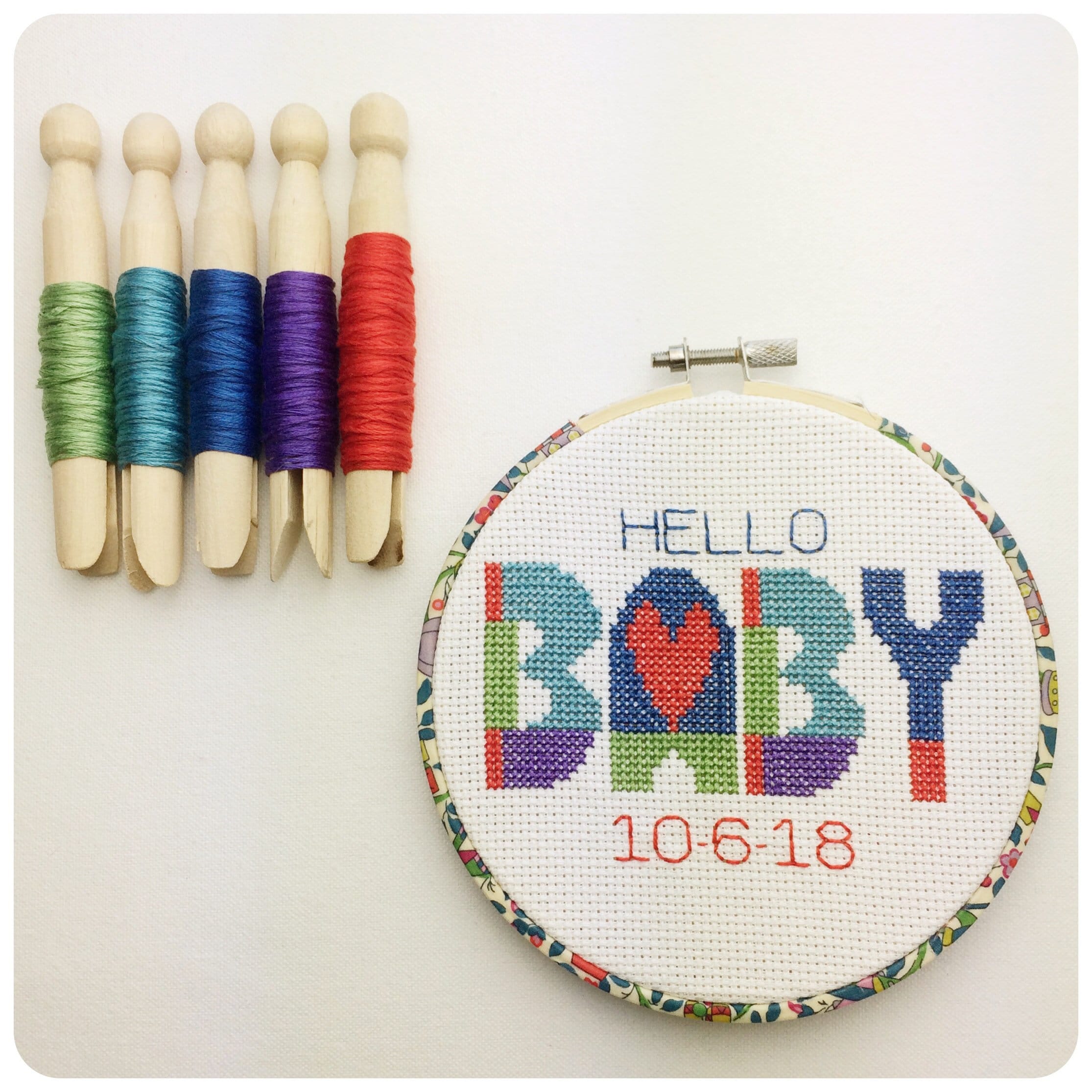 Baby Cross Stitch Kit New Baby Cross Stitch. Modern Baby - Etsy UK