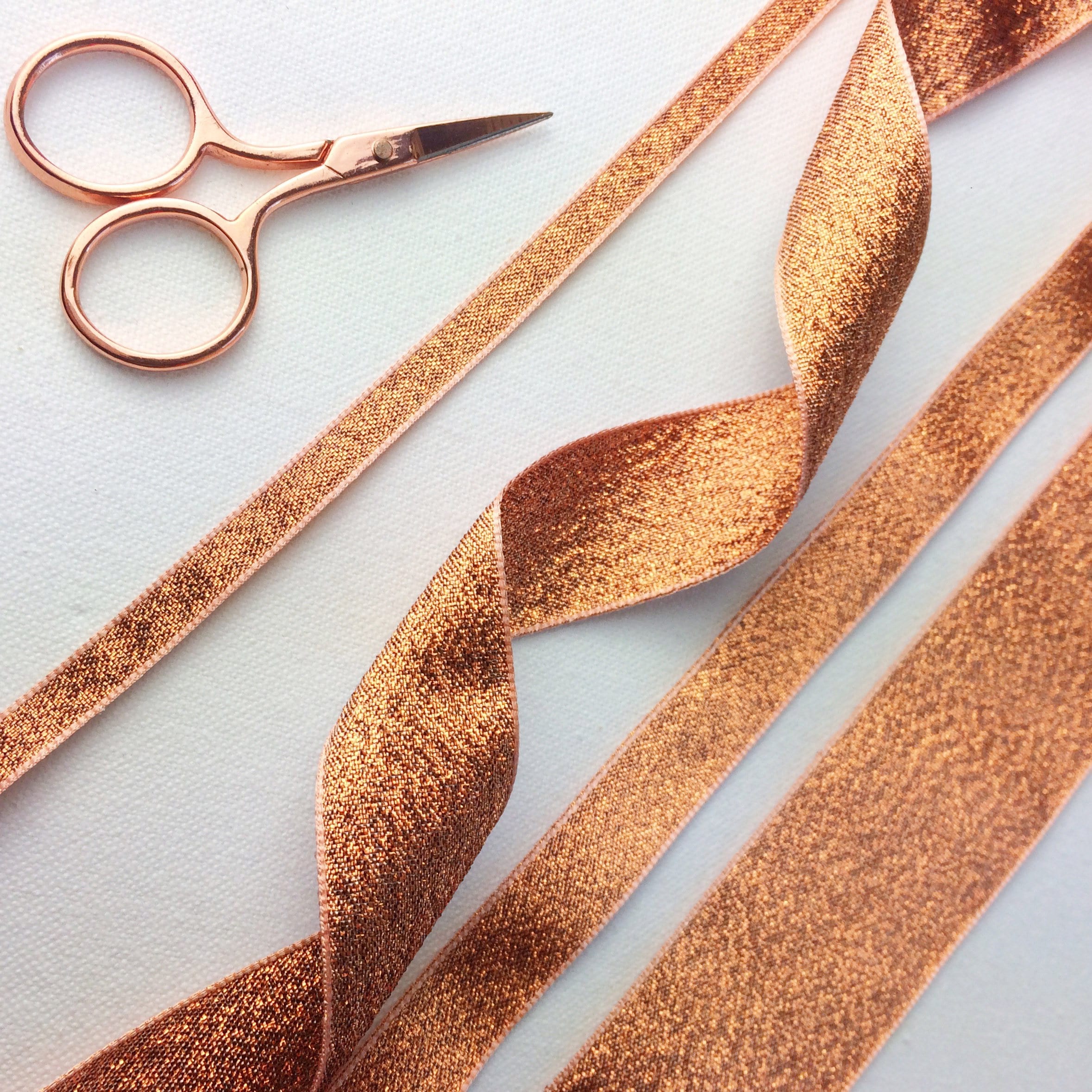 Bronze Gold Ribbon Collection. Bronze Gold Lame Ribbon. 7mm, 15mm, 25mm ...