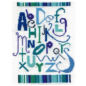 ABC Cross Stitch Kit, Modern Cross Stitch Kit. Nursery Cross Stitch ...