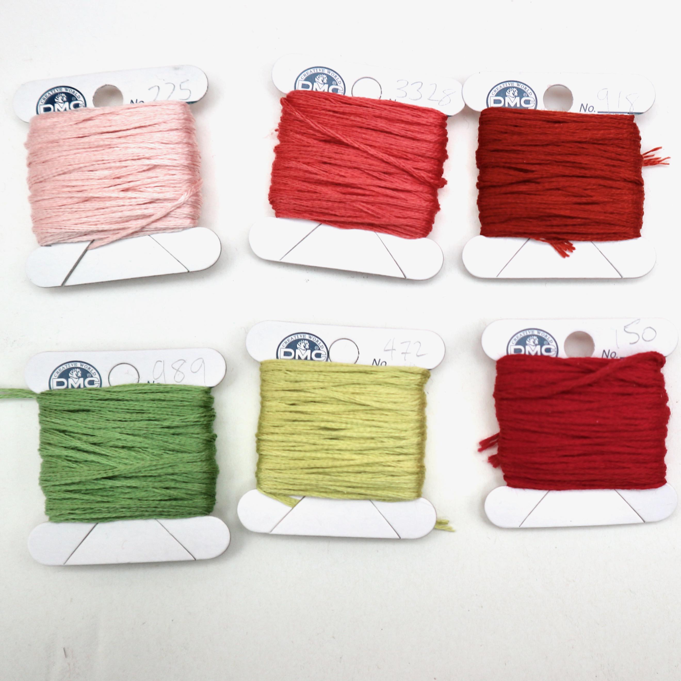 DMC Embroidery Thread Set. Christmas Berry Embroidery Colour Palette ...
