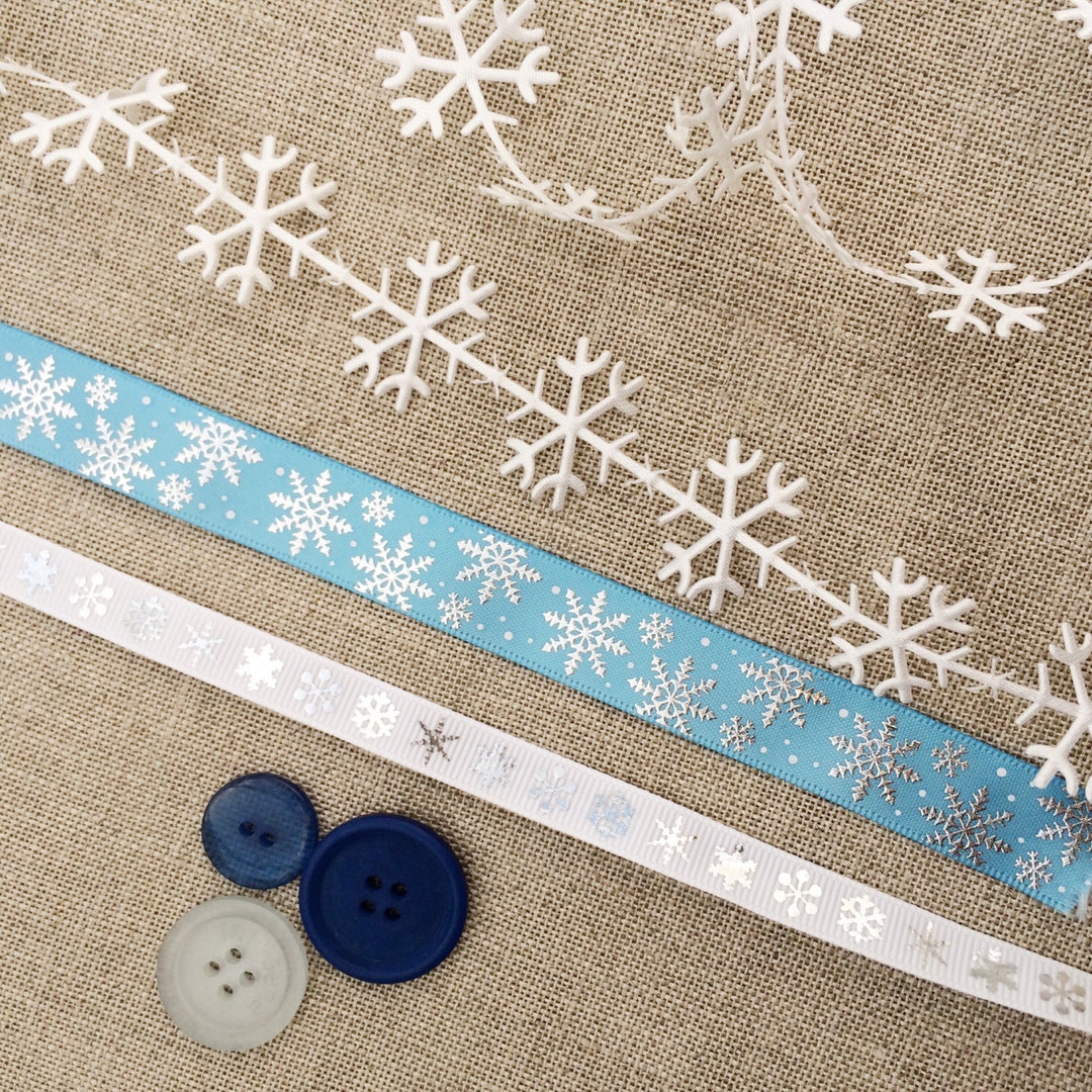 Snow Flake Ribbon Collection. Christmas Ribbon. Frozen Ribbon ...