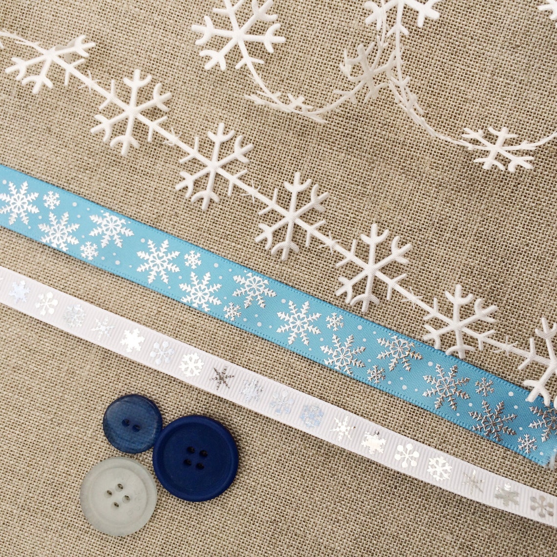 Snow Flake Ribbon Collection. Christmas Ribbon. Frozen Ribbon. | Etsy