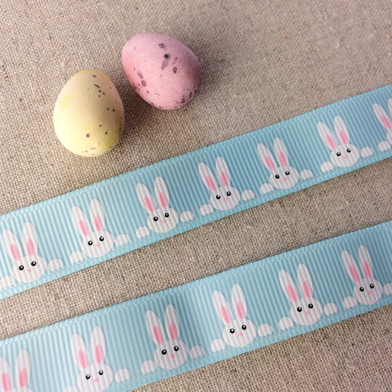 Pastle Bunny Ribbon. Rabbit Ribbon. Easter Print Craft. Baby | Etsy
