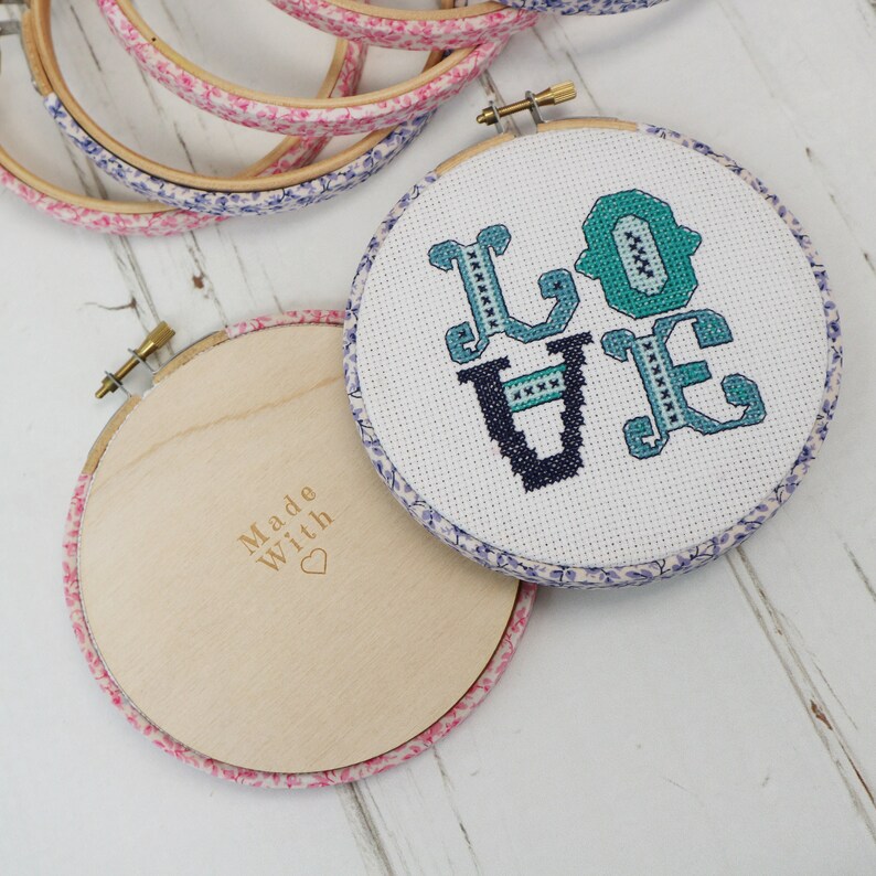 Blue Cross Stitch Gift Set. Ocean Blue Love Cross Stitch. | Etsy