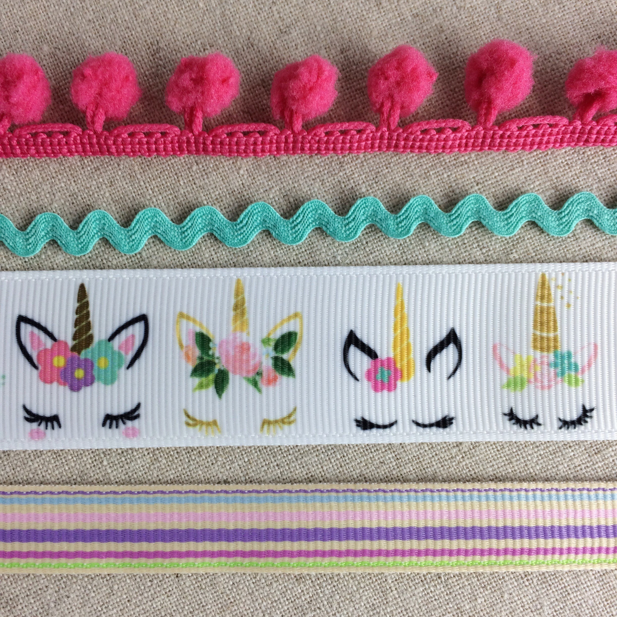 Sleepy Unicorn Ribbon Collection. Pastel Rainbow Ribbon. Pink | Etsy