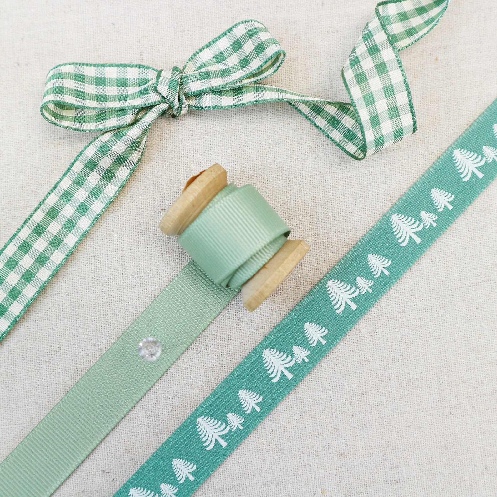 Festive Forest Green Ribbon Collection. Gift Wrapping Ribbon . - Etsy