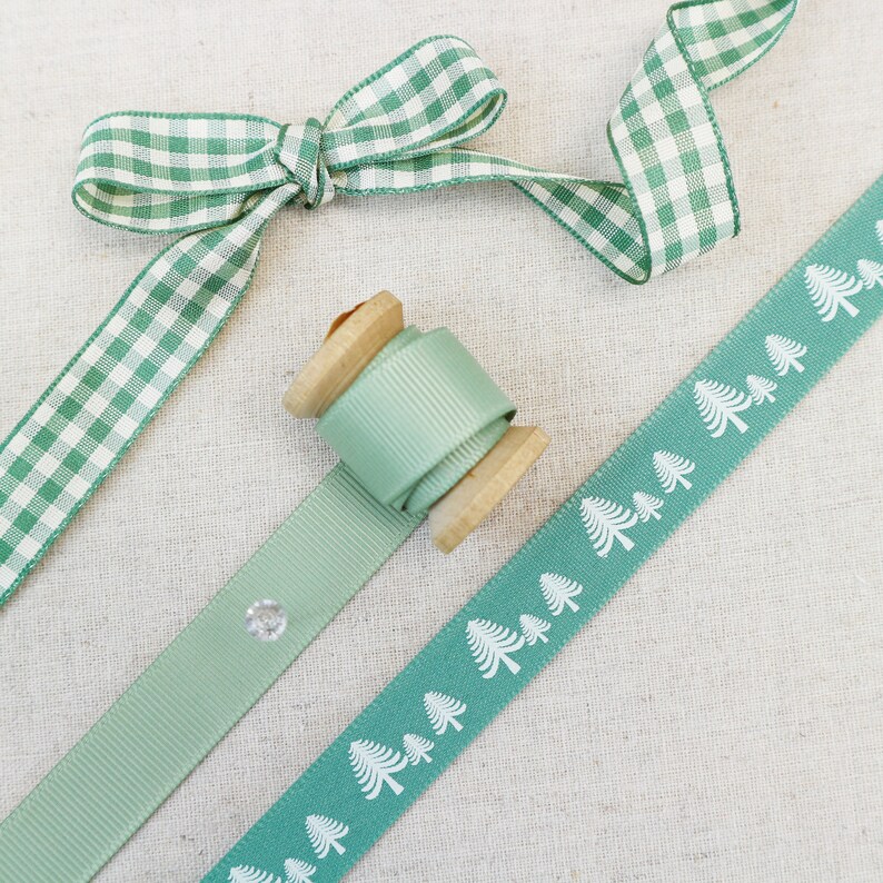 Festive Forest Green Ribbon Collection. Gift Wrapping Ribbon . - Etsy