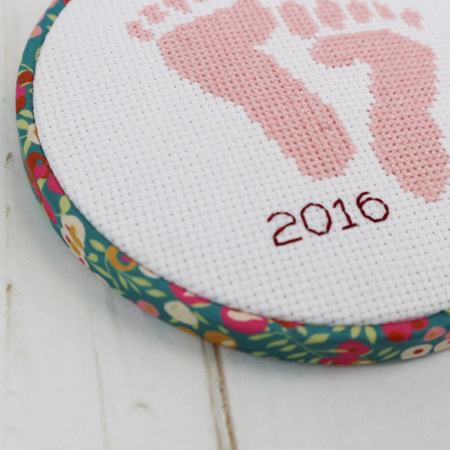 Baby Cross Stitch Kit Mini 'baby Feet' Sampler.pink - Etsy