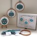 Cross Stitch Kit Christmas Baubles Hoop Ornaments. Modern | Etsy