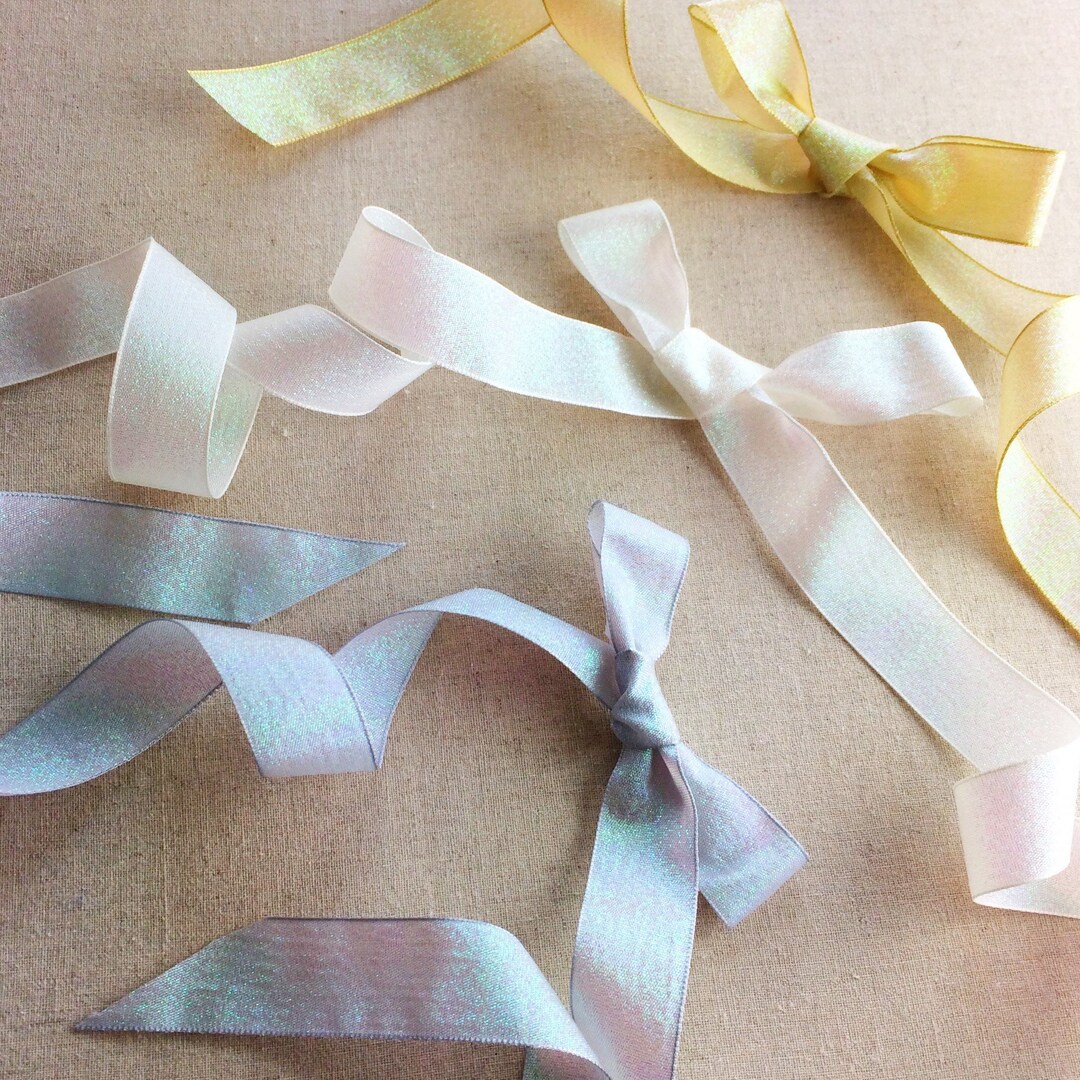 Iridescent Ribbon Collection. 25 Mm Sparkly Craft Ribbon. - Etsy
