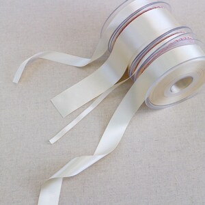Pearl White Satin Ribbon. Ivory Luxury Wedding Ribbon. - Etsy