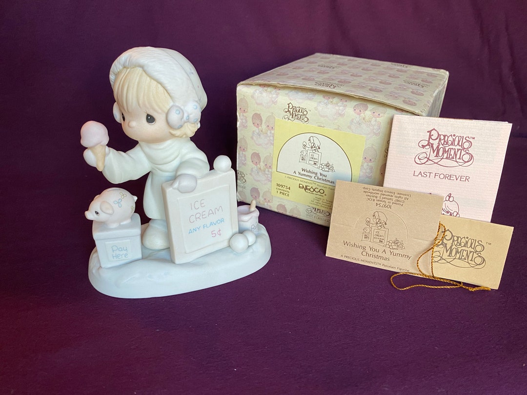 Precious Moments Wishing You a Yummy Christmas 109754 Vintage Figurines ...