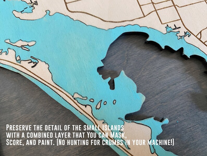 Sarasota Florida Layered Ocean Depth Map Laser Cut DIGITAL - Etsy