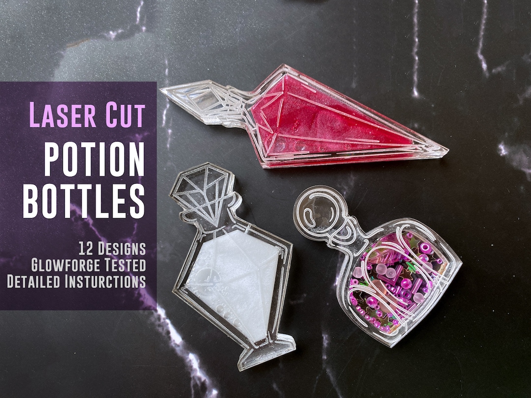 Laser Cut Potion Shaker Bottles - 12 Designs | Detailed Instructions ...