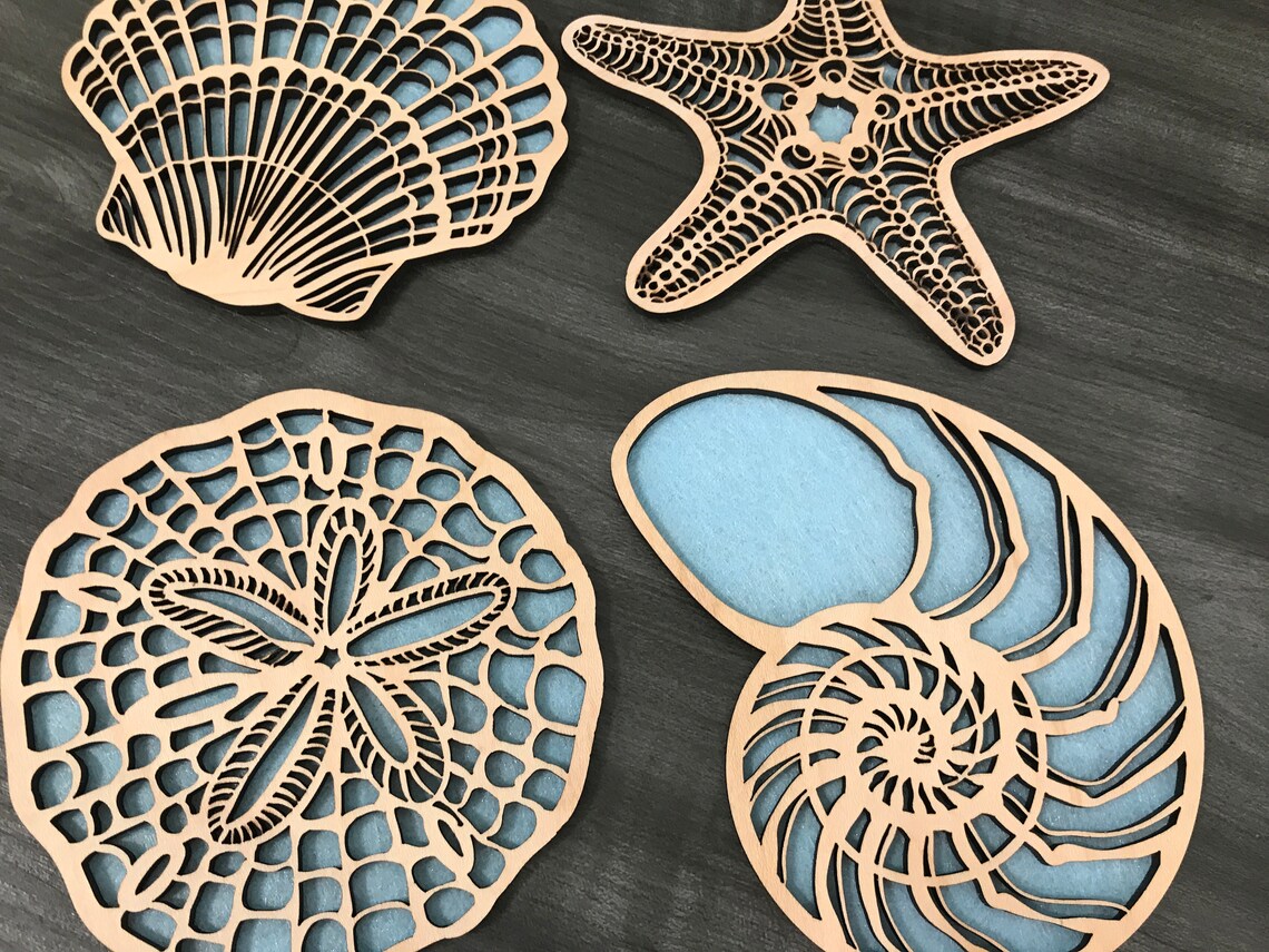 Laser Cut Shell Shapes File | Etsy