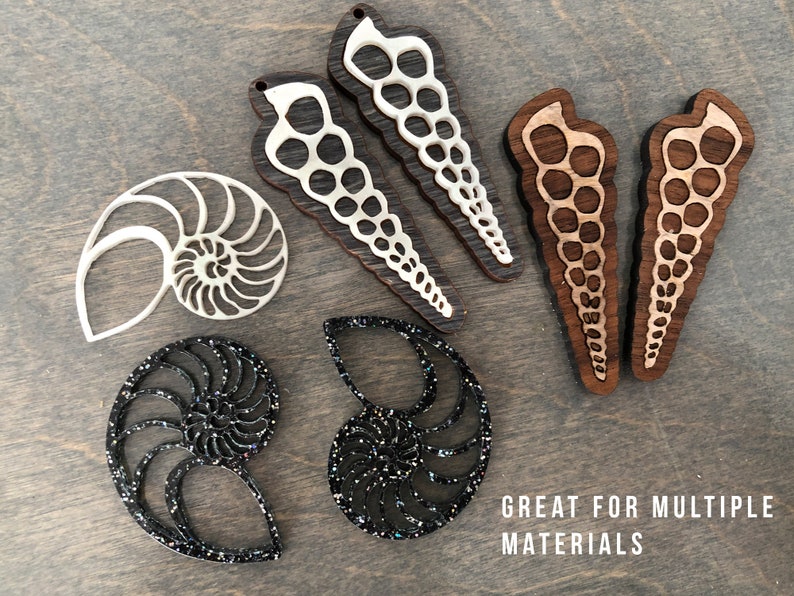 Shell Cross Section Laser Cut File Digital File Great for - Etsy