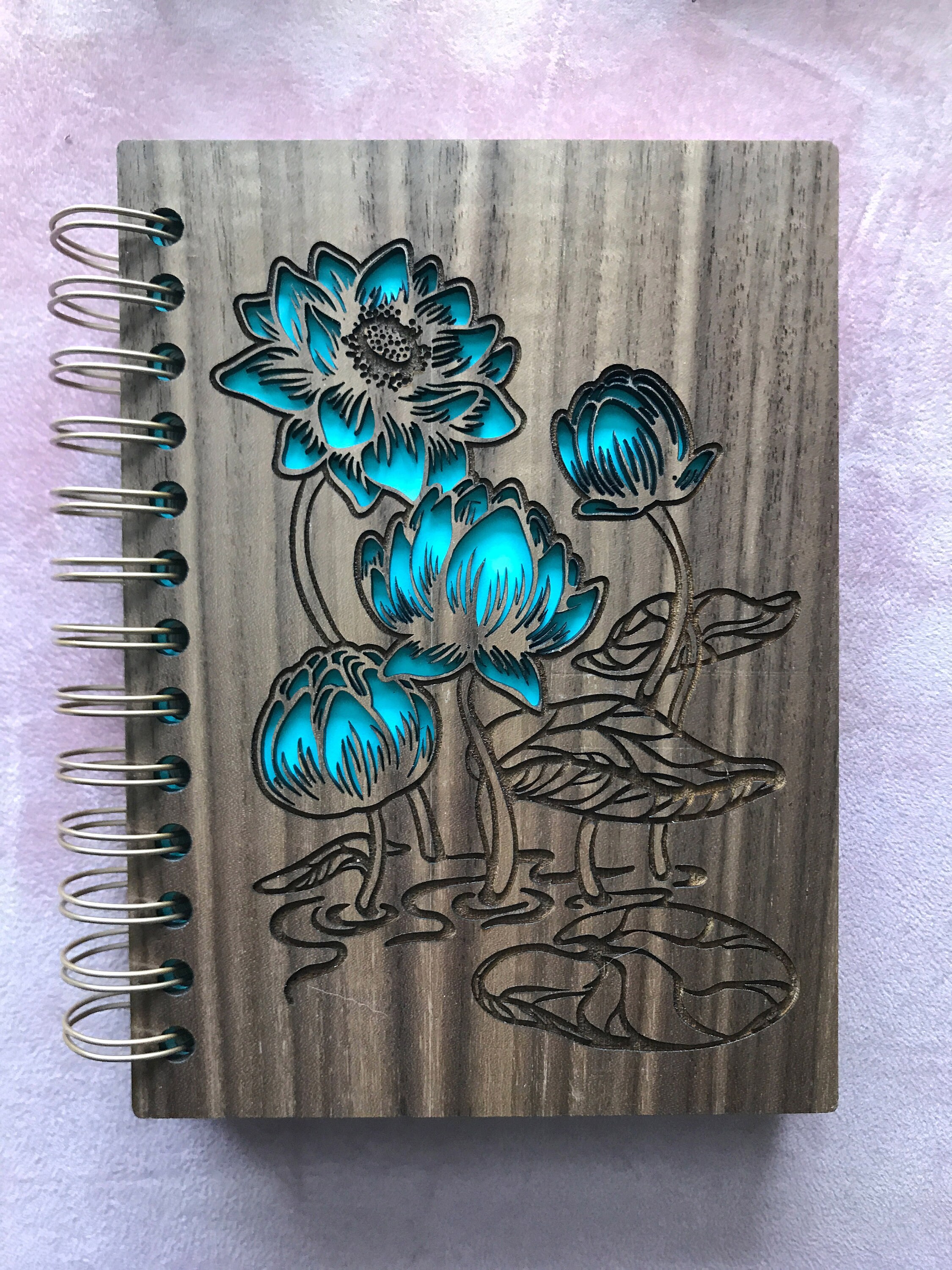 Lotus Flower Notebook Digital File Multiple Cover Styles | Etsy