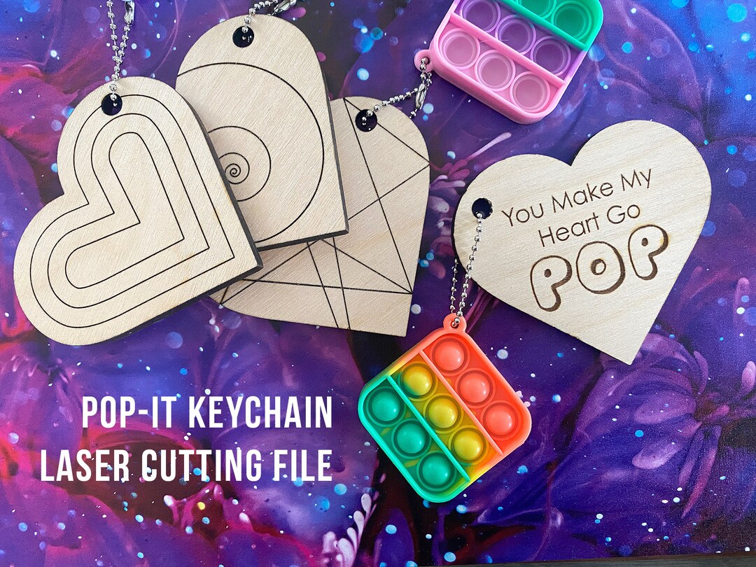 Pop It Keychain Valentines| Laser Cut DIGITAL FILE - Etsy