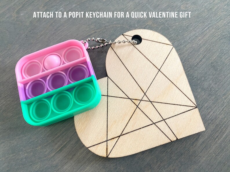 Pop It Keychain Valentines| Laser Cut DIGITAL FILE - Etsy