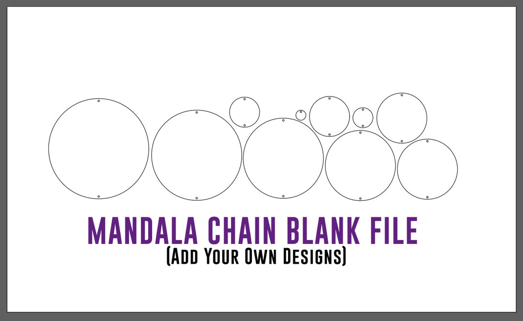 Blank Mandala Chain | Laser Cut DIGITAL FILE - Etsy