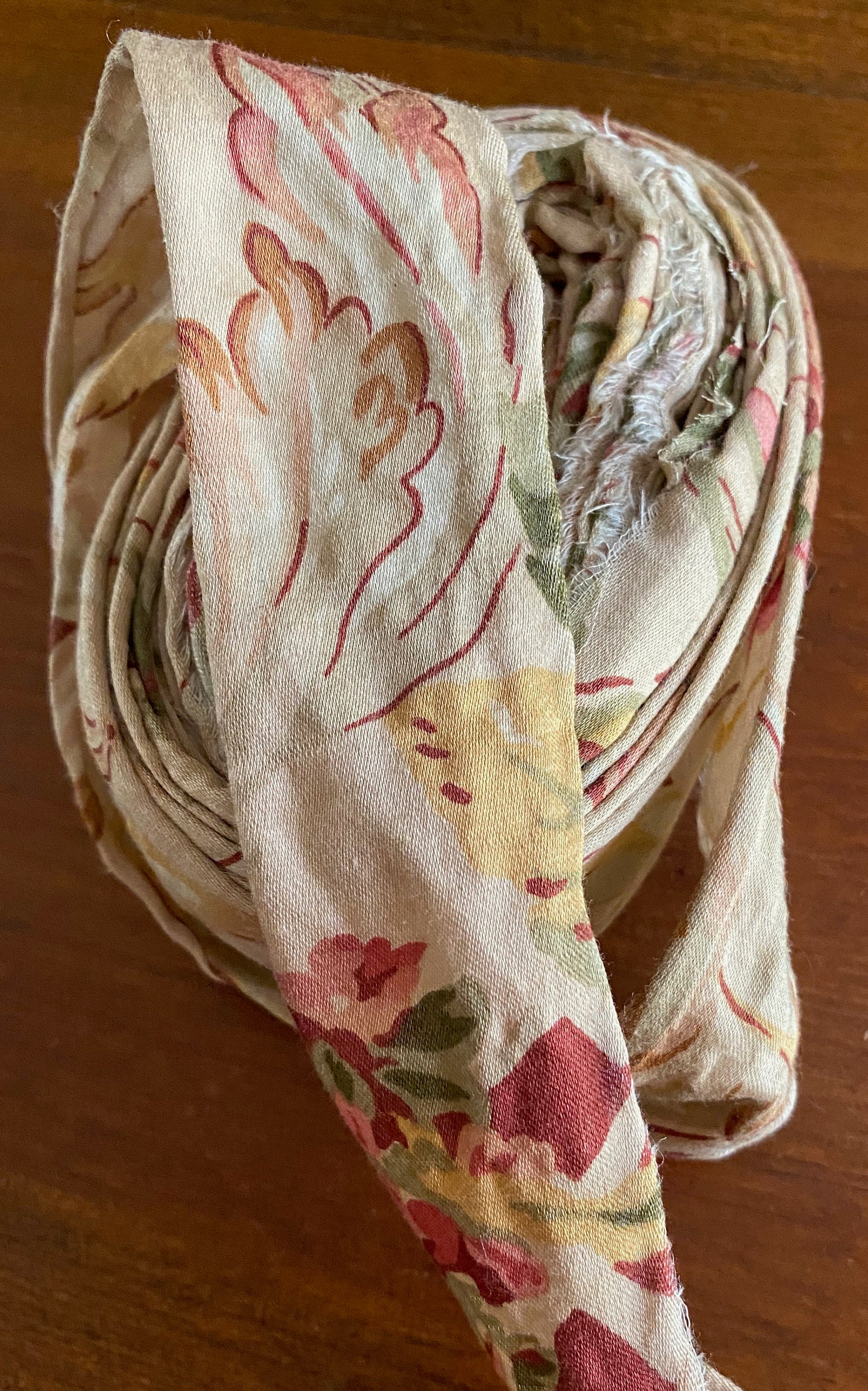 Rag Strips 2 Wide Hand Torn From Vintage Linens 25 Yards Crochet Amish ...