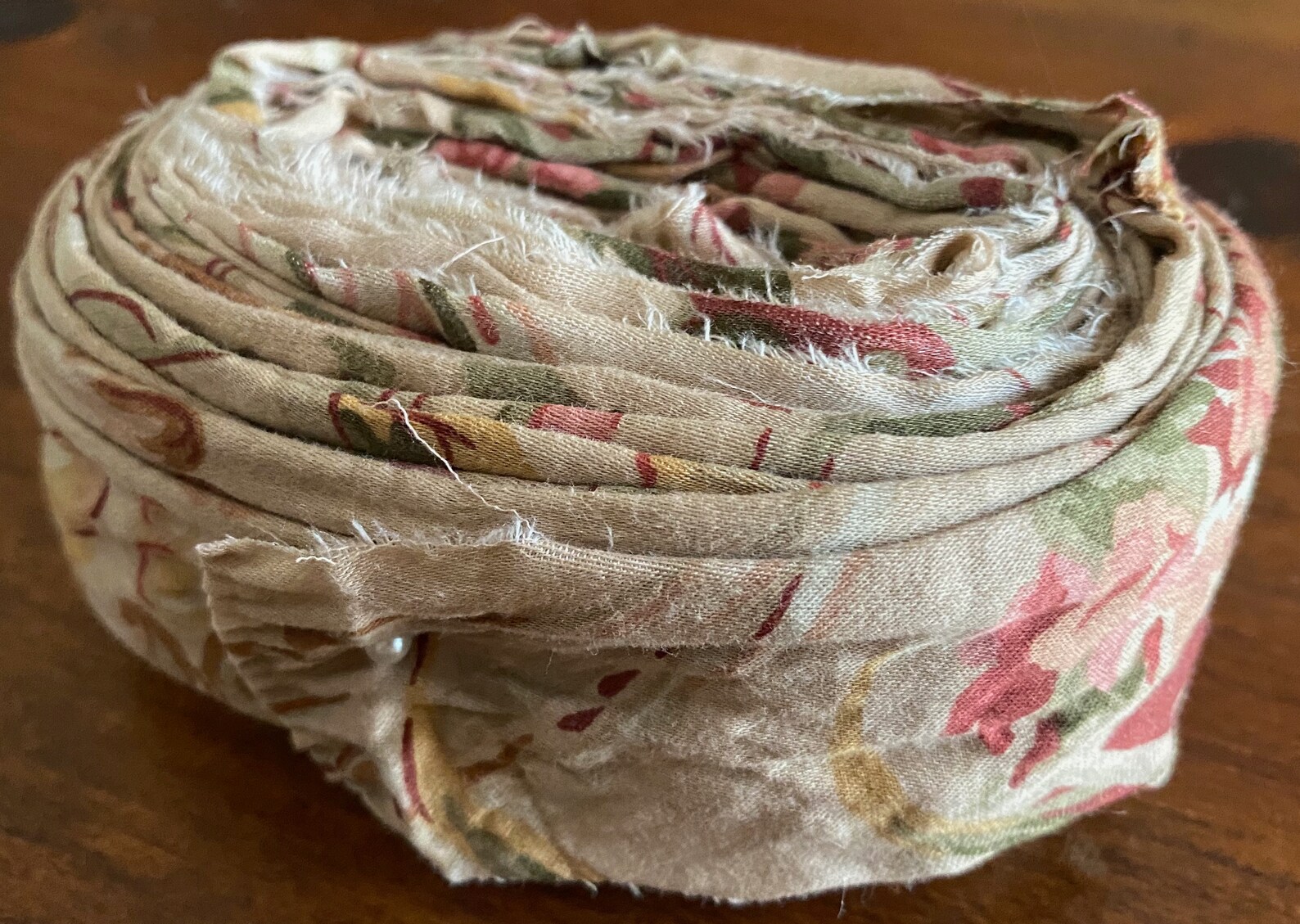 Rag Strips 2 Wide Hand Torn From Vintage Linens 25 Yards Crochet Amish ...