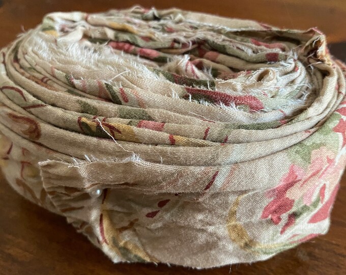 Rag Strips 2" Wide Hand Torn From Vintage Linens 25 + Yards Crochet ...