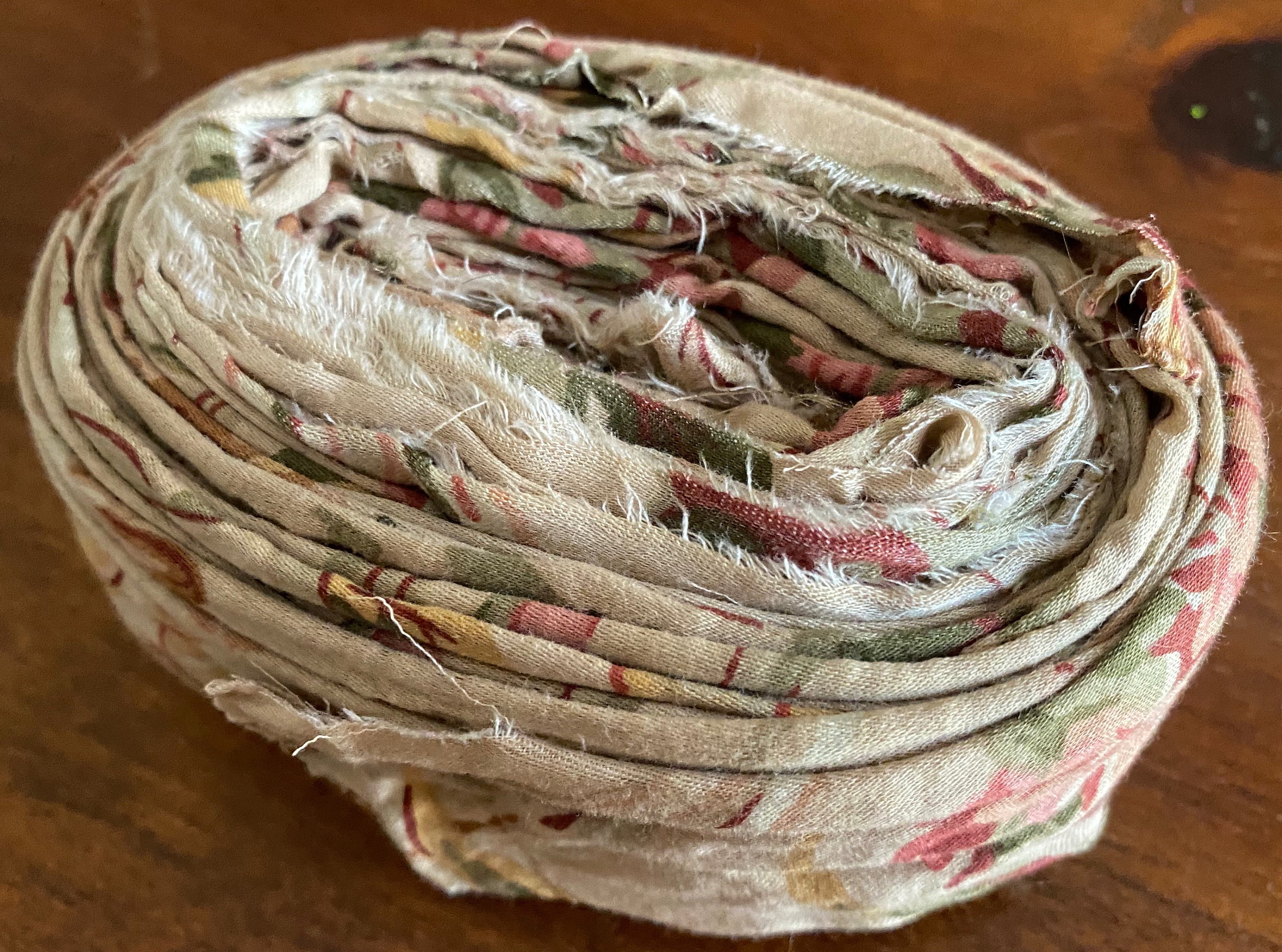 Rag Strips 2 Wide Hand Torn From Vintage Linens 25 Yards Crochet Amish ...