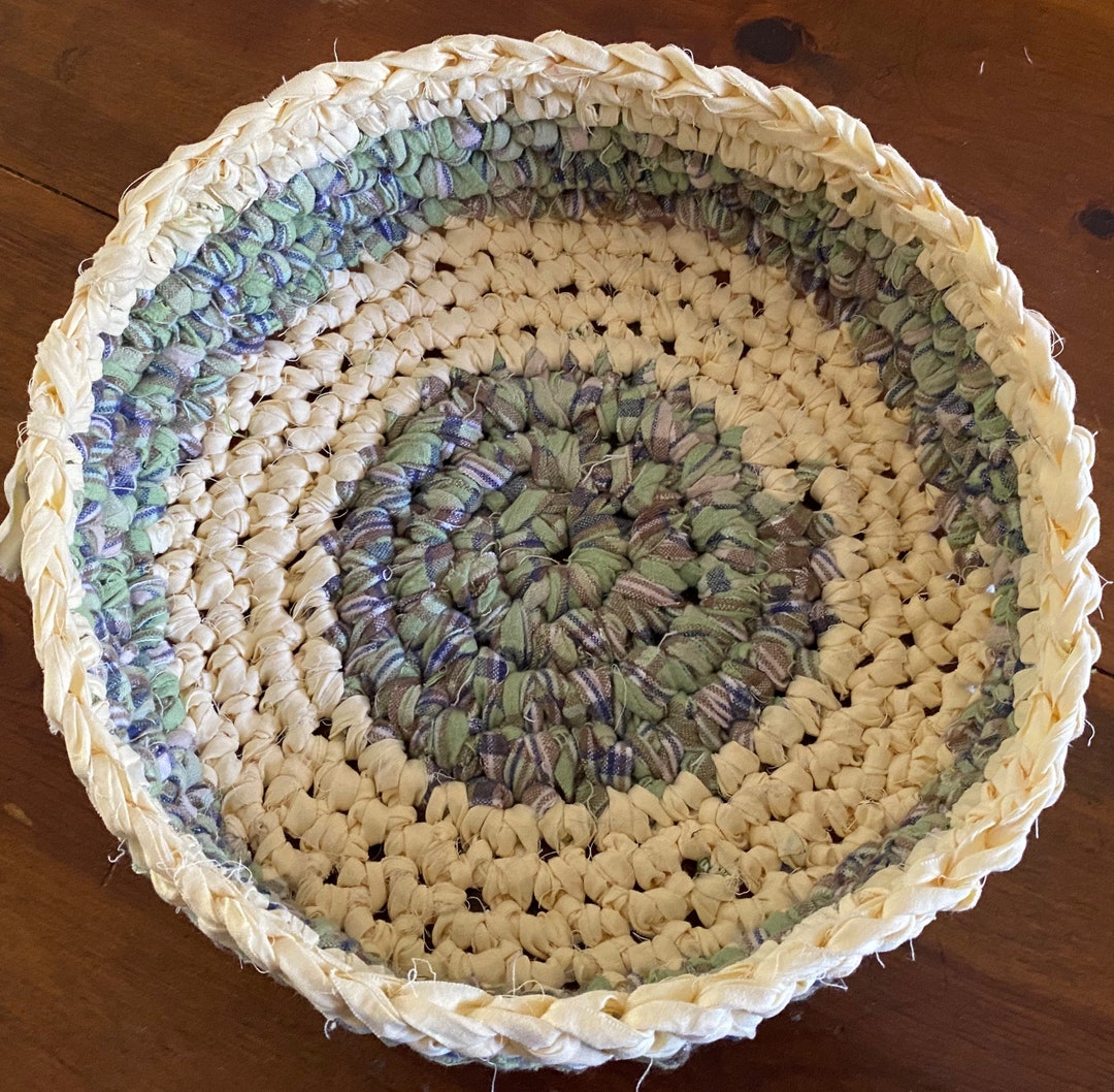 Scrappy Handcrafted Rag Bowl Great for Plants, Pencils, Tools and More ...