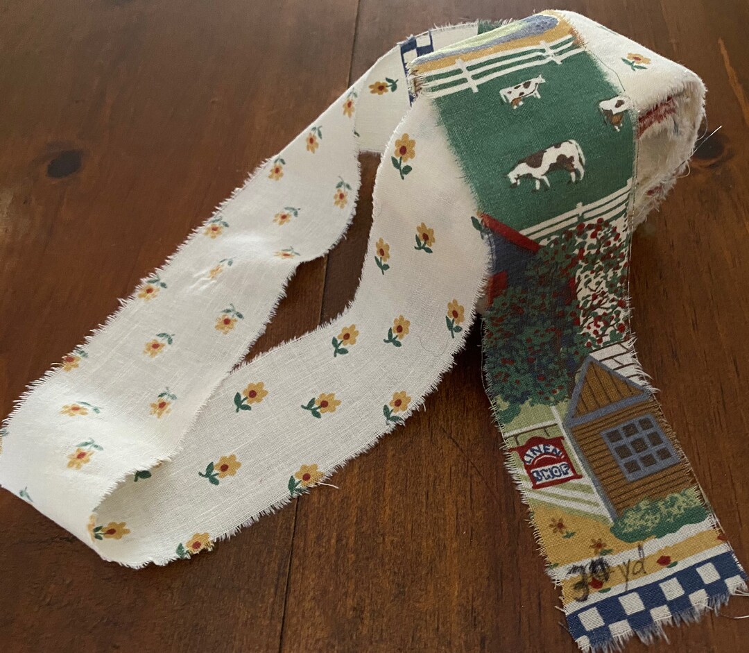 Rag Strips 2" Wide Hand Torn From Vintage Linens 30 Yards Crochet Amish ...