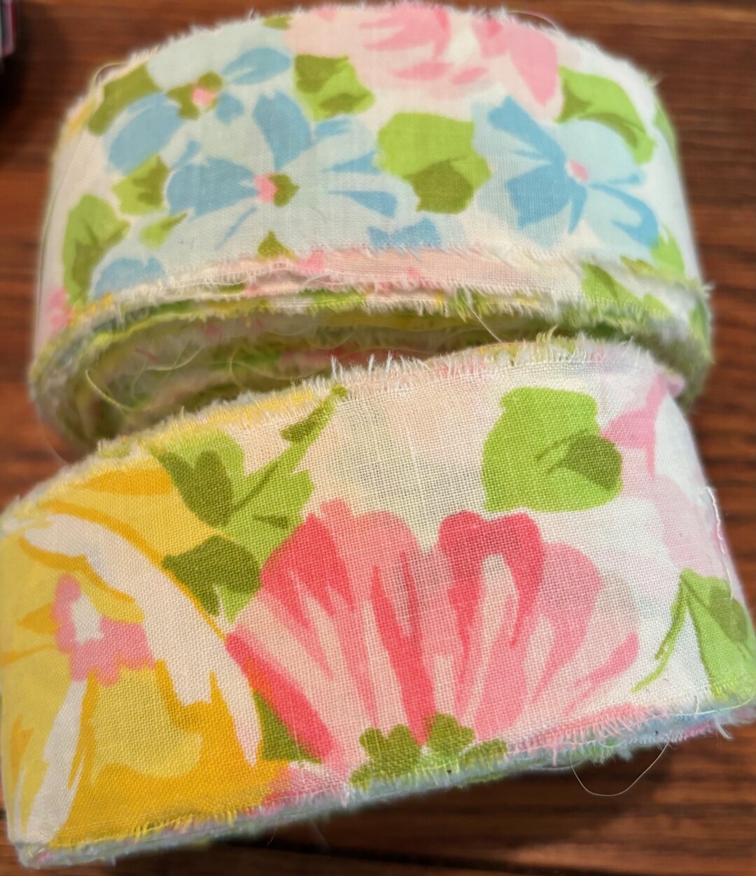 Rag Strips 2" Wide Hand Torn From Vintage Linens 35 Yards Crochet Amish ...