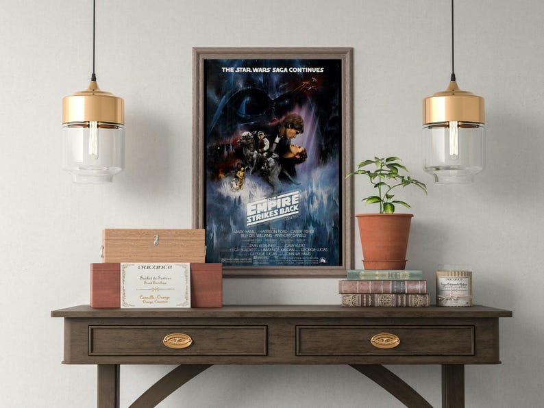 Star Wars the Empire Strikes Back Movie Poster | Vintage 80s Film Print ...